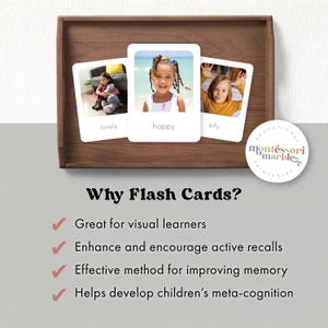 EMOTIONS Flash Cards | 16 Flashcards | Montessori Inspired Printable ...