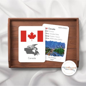 CANADA Fact Cards | Montessori Inspired Printable | Learn Name of ...