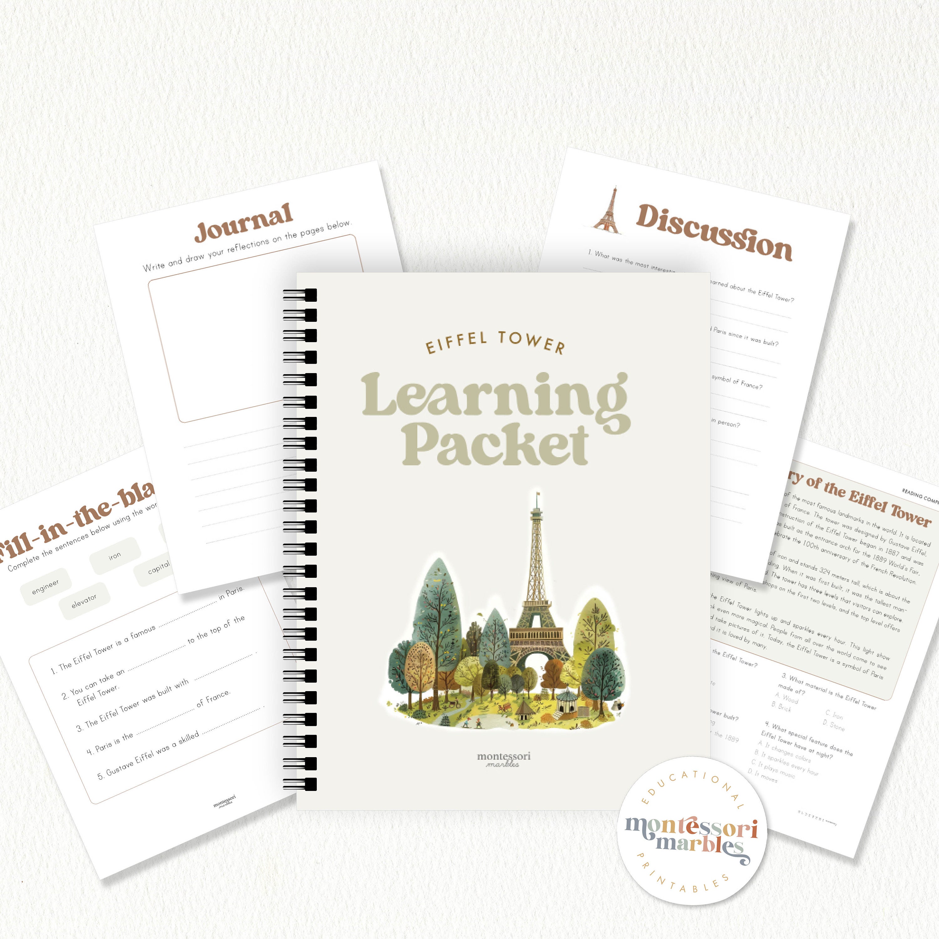 Eiffel Tower Learning Packet | Montessori Elementary Geography ...