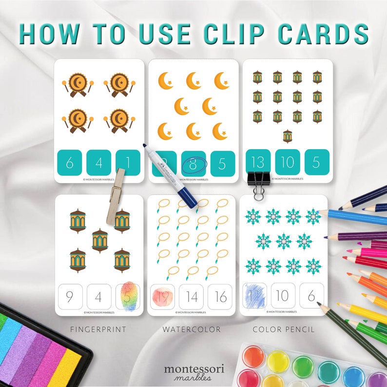 RAMADAN Counting 1 to 20 Kindergarten Printable Worksheet - Etsy