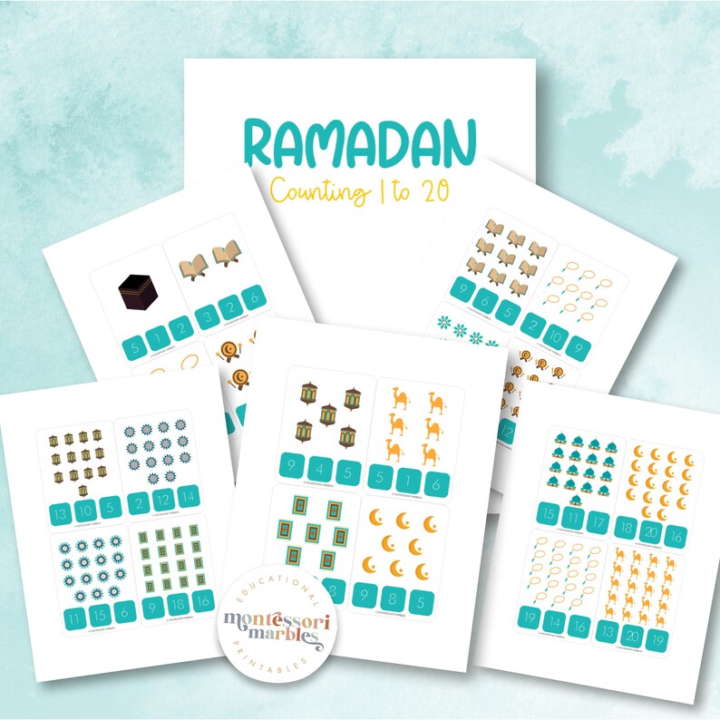 RAMADAN Counting 1 to 20, Kindergarten Printable Worksheet Activities ...
