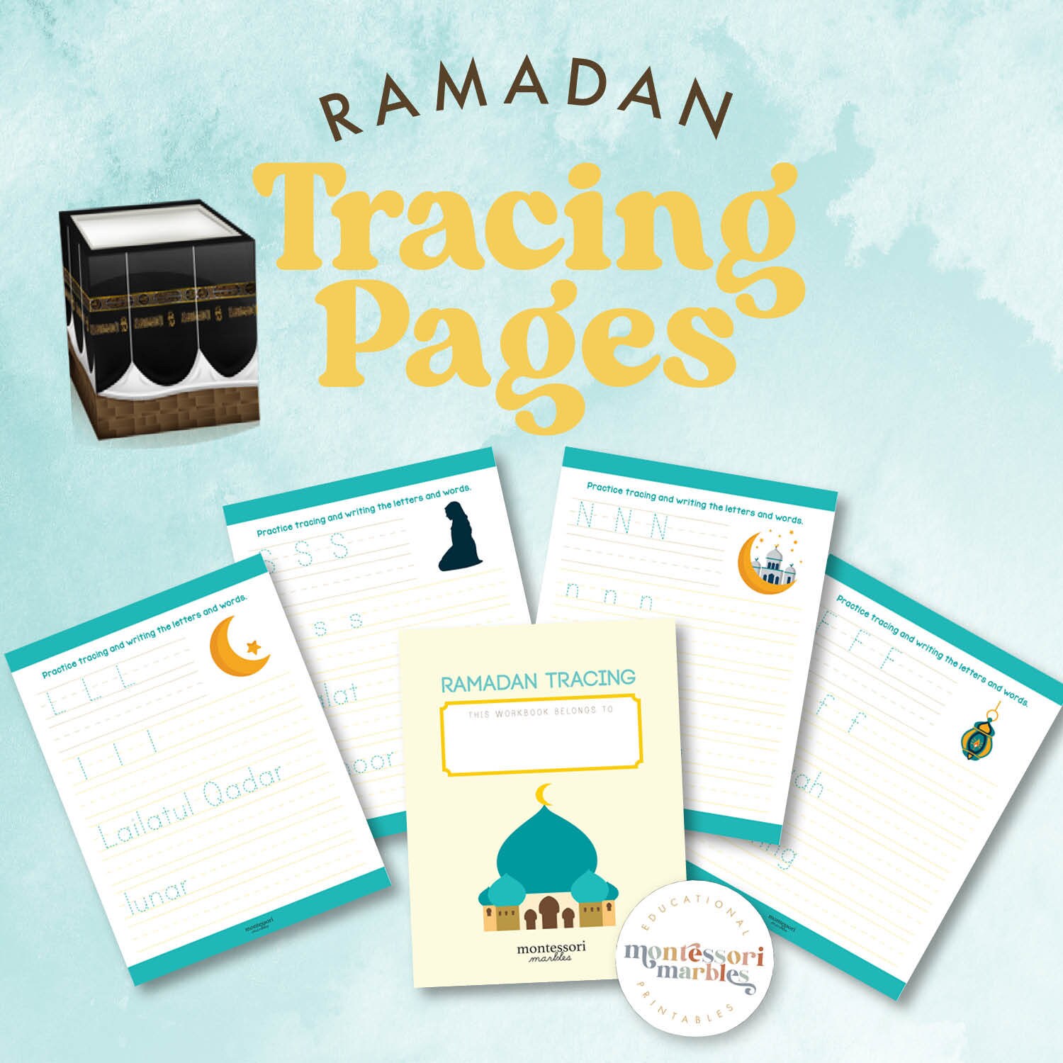 RAMADAN Tracing Practice Workbook | Cultural Activity for Kindergarten ...