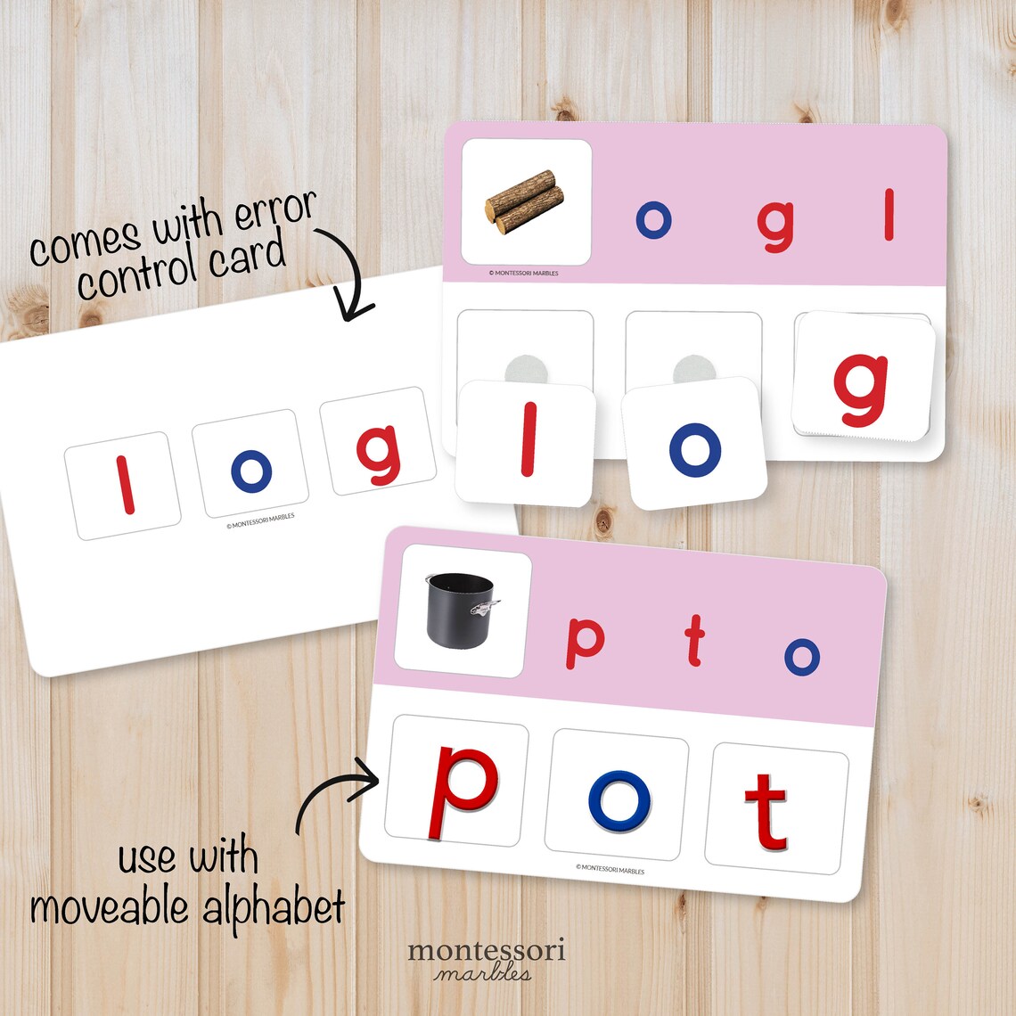 Montessori Pink Series Jumbled Word Cards for Short O - Etsy