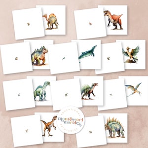 DINOSAURS Magnifying Matching Game | Montessori at Home Using ...