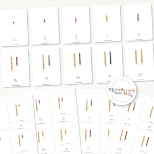 MONTESSORI GOLDEN BEADS Nomenclature Cards | Kindergarten Math Counting ...
