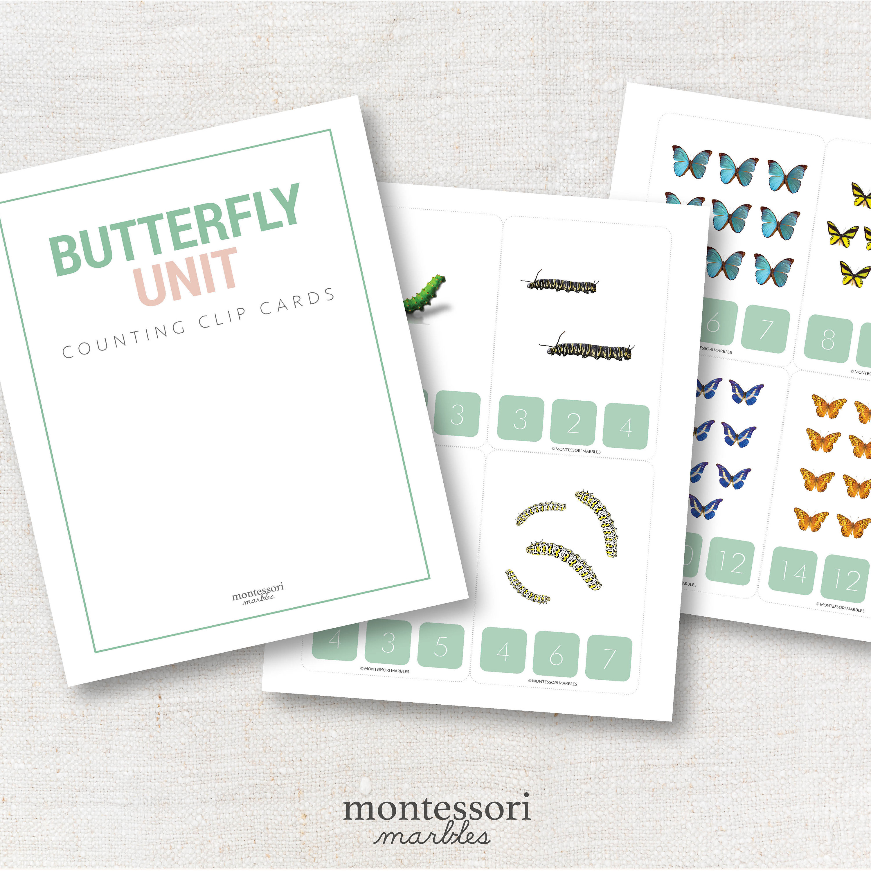 BUTTERFLY Counting 1 to 20 Kindergarten Math Learn to Count - Etsy