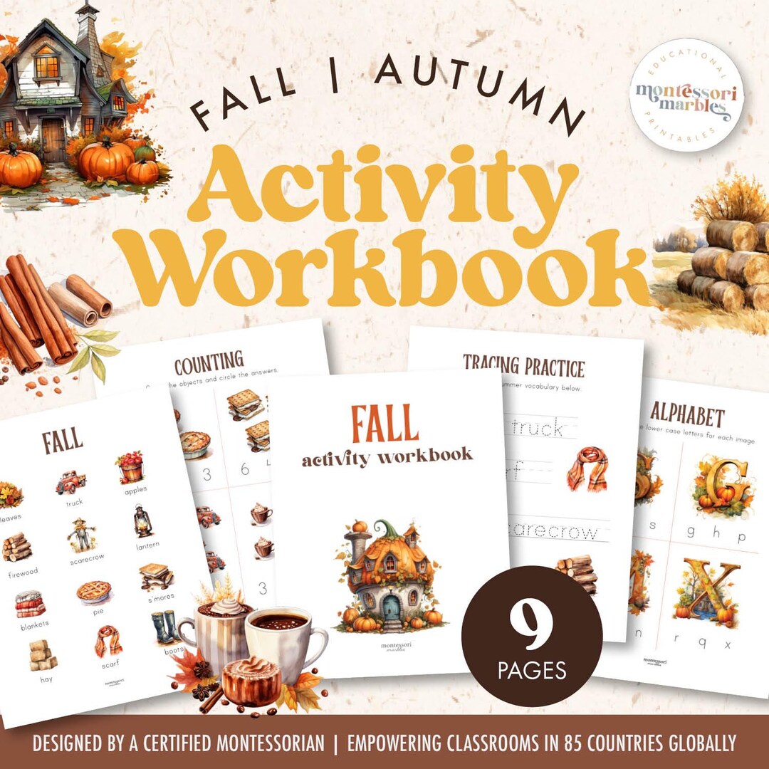 FALL Activity Workbook | Fun Printable for Summer | Morning Prek and ...