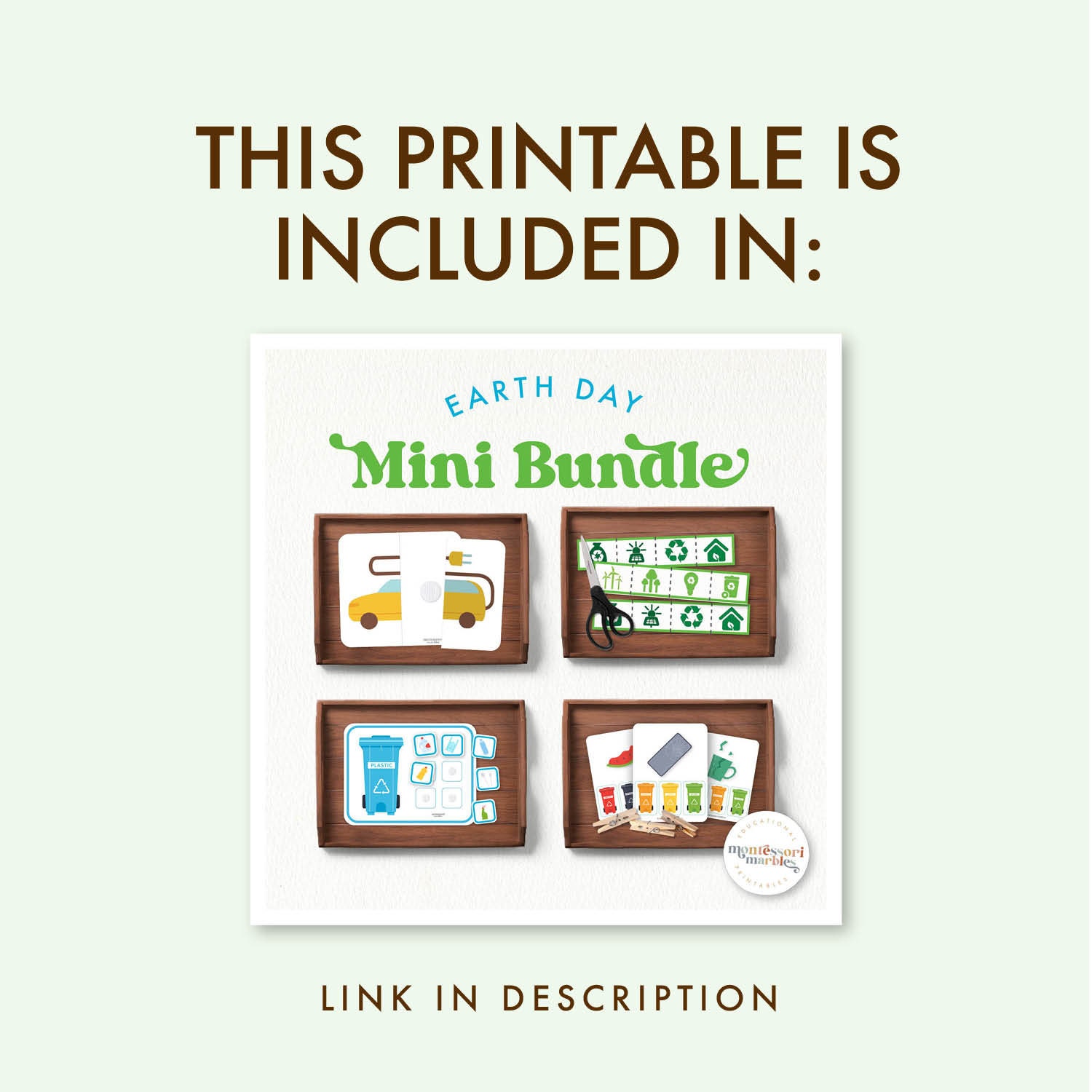 EARTH DAY RECYCLABLE Sorting Cards | Montessori Inspired Printable ...
