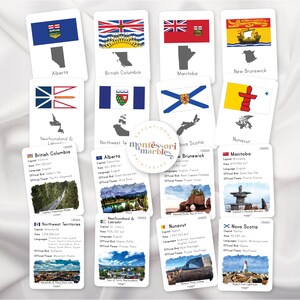 CANADA Fact Cards | Montessori Inspired Printable | Learn Name of ...