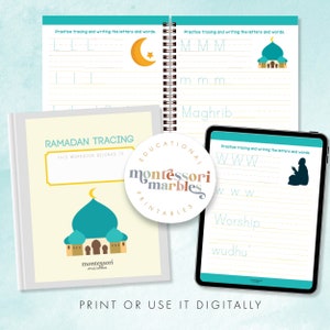 RAMADAN Tracing Practice Workbook | Cultural Activity for Kindergarten ...