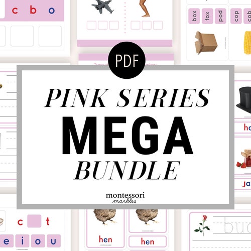 Montessori Pink Language Series - Etsy