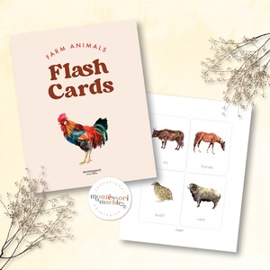 FARM ANIMALS Flash Cards | Montessori Inspired Printable Resources ...