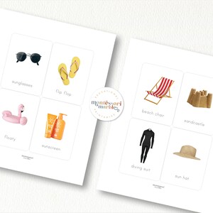 SUMMER Flash Cards | Summer Vocabulary Builder | Montessori Inspired ...