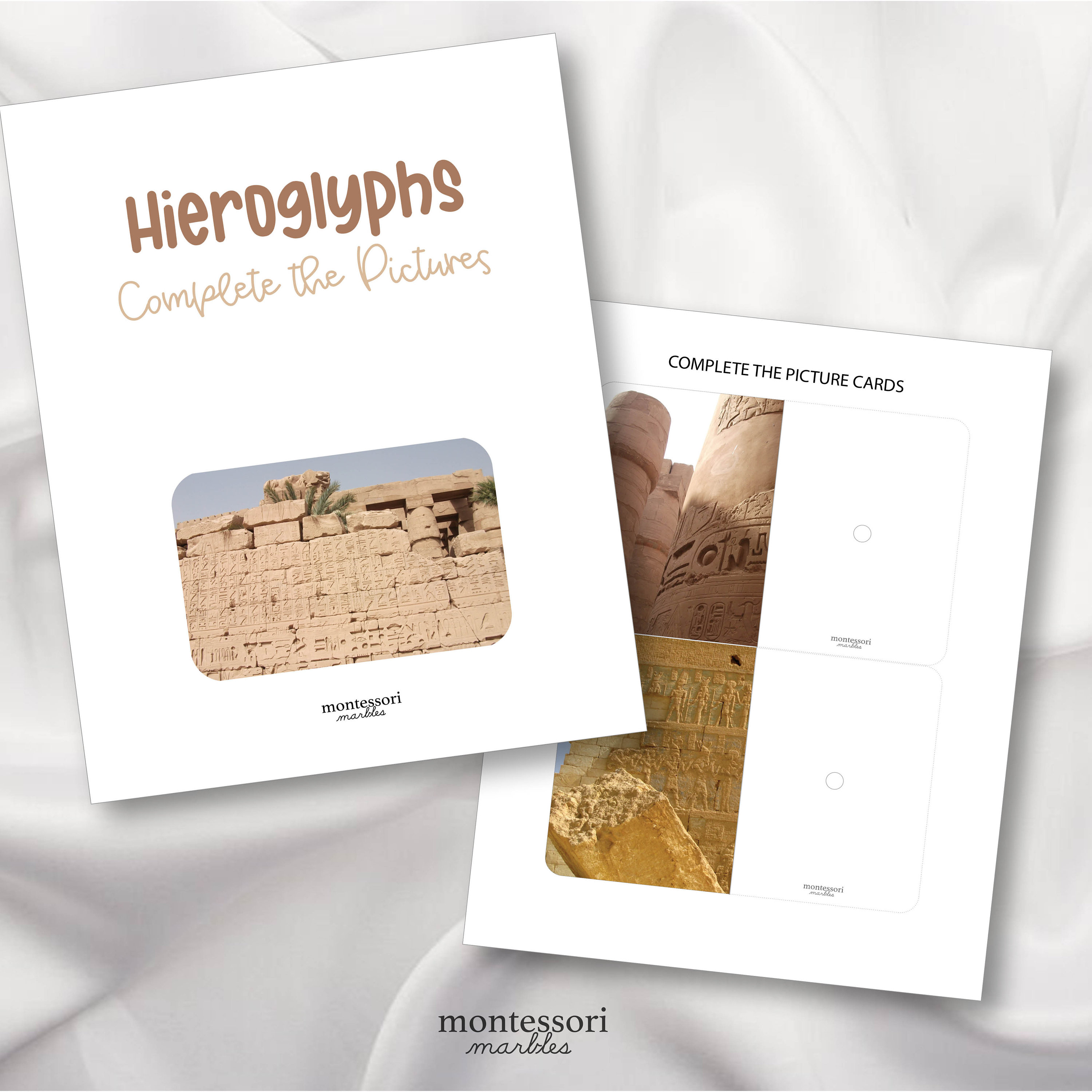 EGYPTIAN HIEROGLYPHS Complete the Pictures Activity Montessori Inspired ...