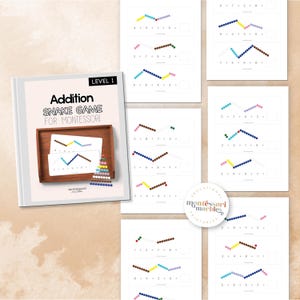Snake Game Addition Workbook | 30 Problems Montessori Bead Bar Math ...