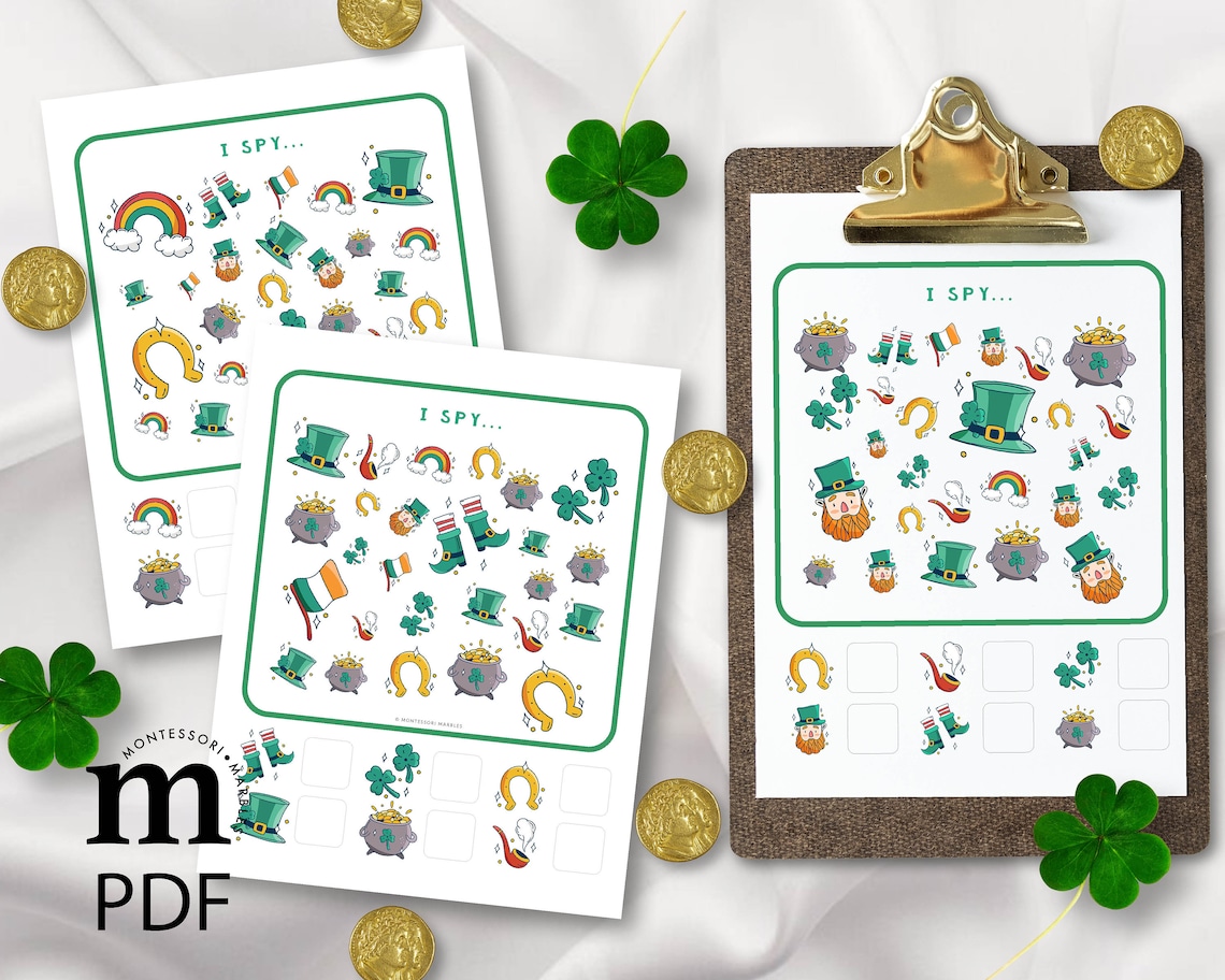 ST. PATRICK'S DAY I Spy Activity Fun Printable for - Etsy