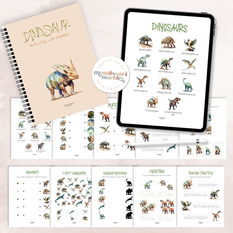 DINOSAUR Activity Workbook | Fun Printable for Dinosaur Week | Morning ...