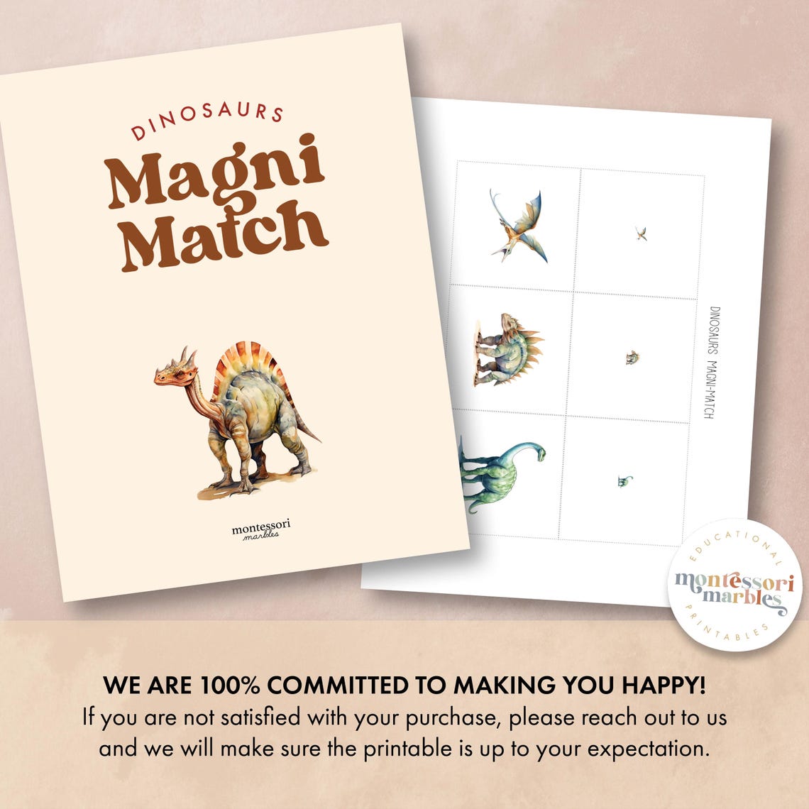 Dinosaurs Magnifying Matching Game | Montessori Visual Skills ...