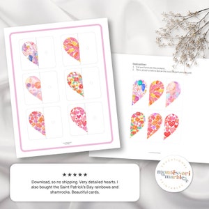 VALENTINES DAY Hearts Symmetry Matching Puzzle | Montessori Inspired ...