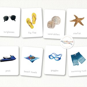 SUMMER Flash Cards | Summer Vocabulary Builder | Montessori Inspired ...