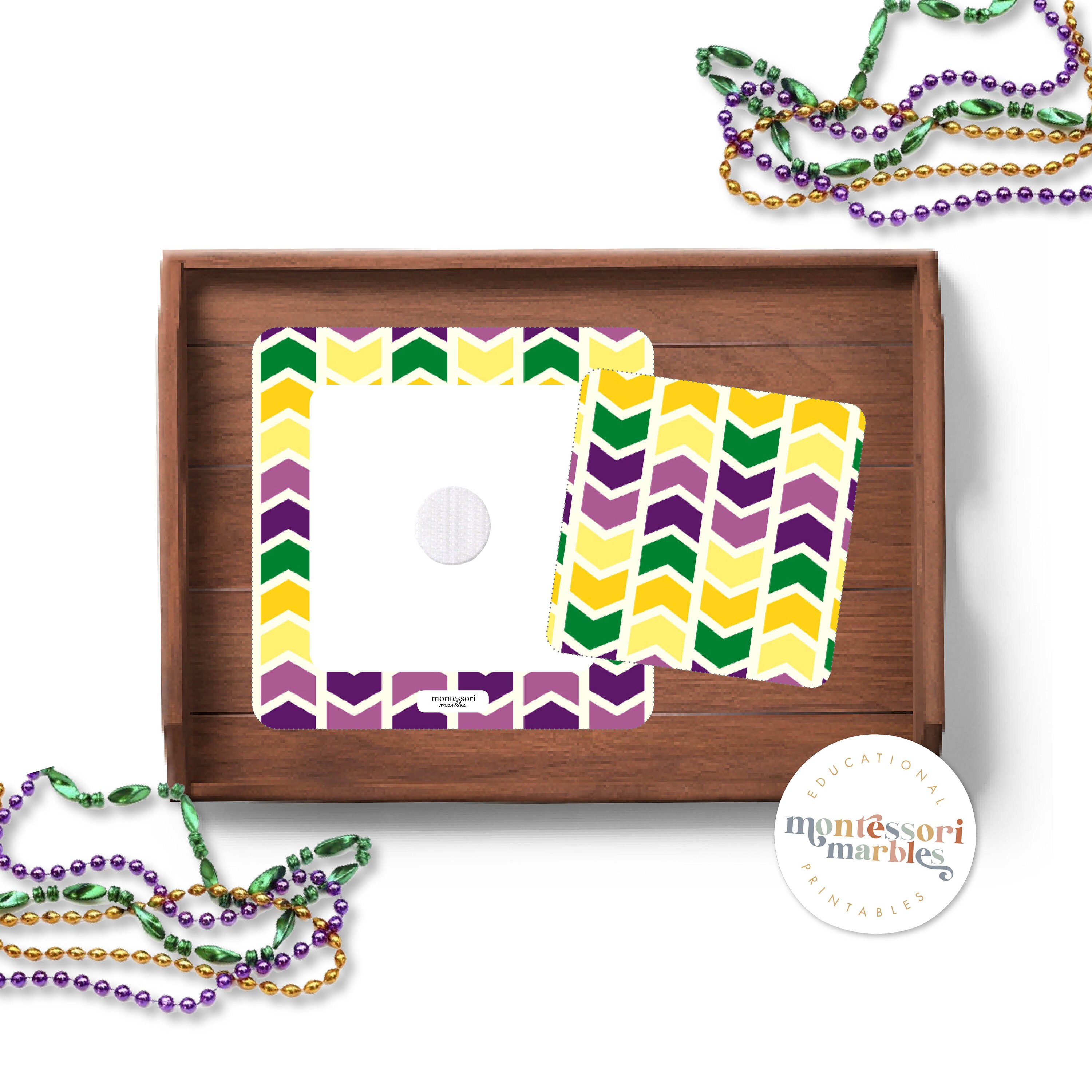 Mardi Gras Pattern Matching Puzzle | Montessori Toddler Visual Skills ...