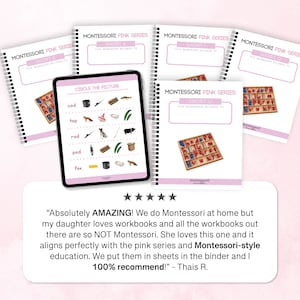 MEGA BUNDLE Montessori Pink Series | Printable Learning Resources for ...