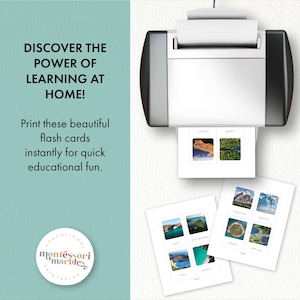 Landforms Flash Cards | Montessori Geography Learning | Real Photo ...