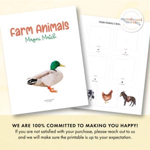 FARM ANIMALS Magnifying Matching Game | Montessori at Home | Using ...