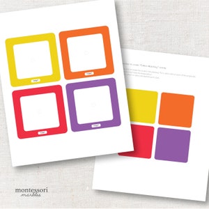 COLORS MATCHING Puzzle Activity Montessori Inspired Visual - Etsy