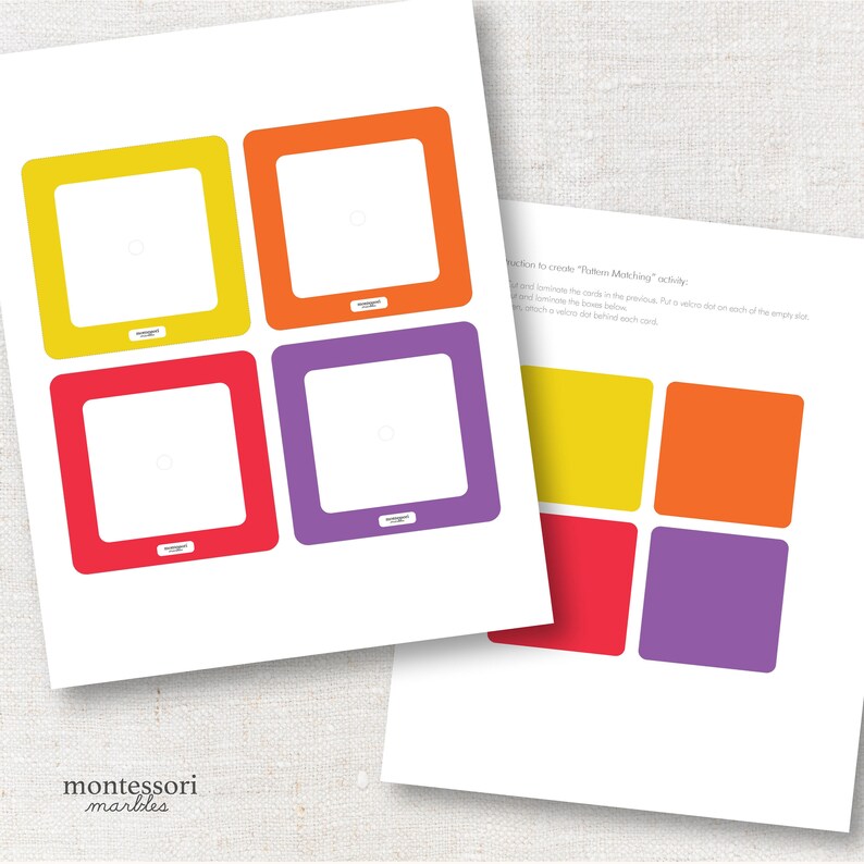 COLORS MATCHING Puzzle Activity Montessori Inspired Visual - Etsy