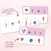 Montessori Pink Series Jumbled Word Cards for Short E, Activity for ...