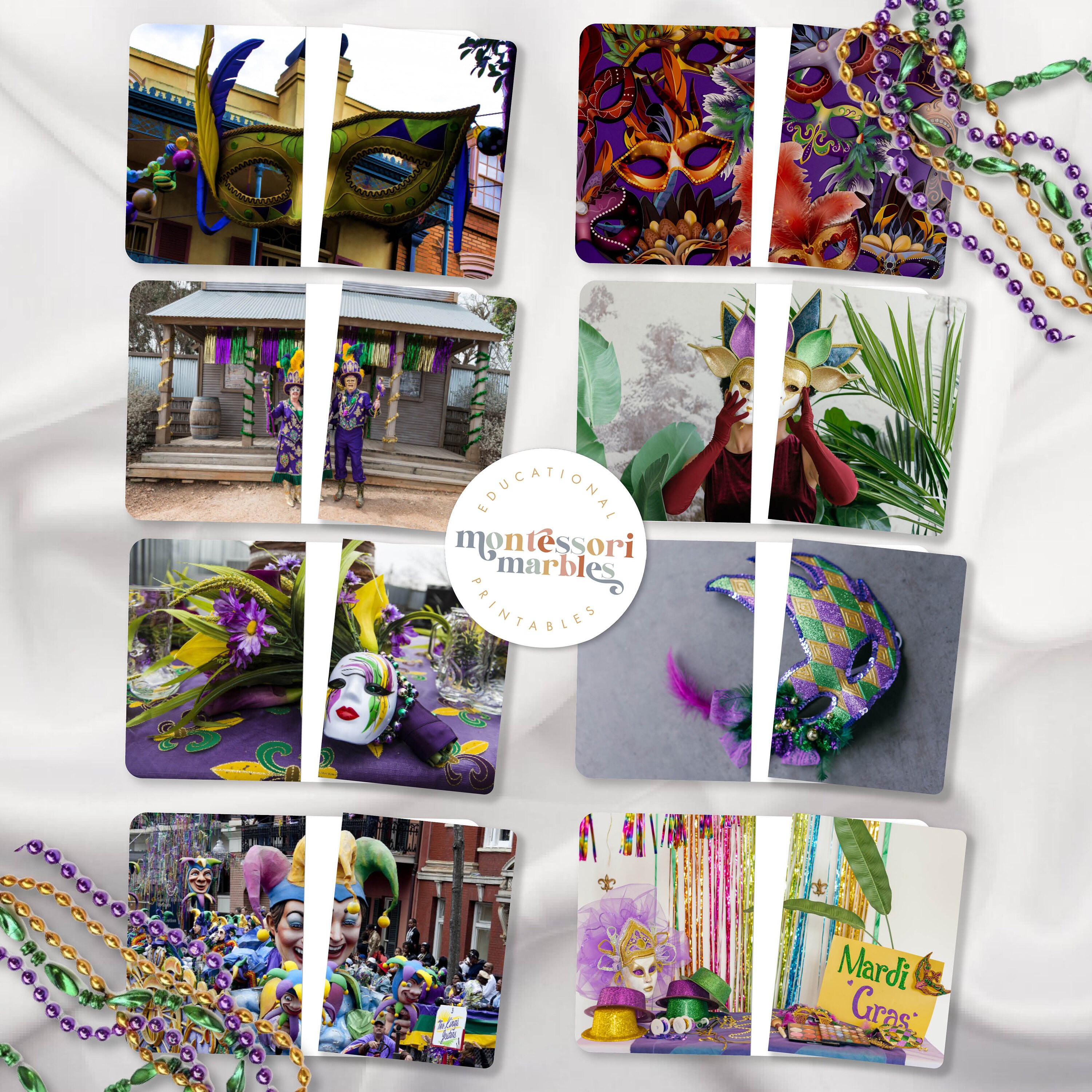 Mardi Gras Mini Bundle | Montessori Preschool Cultural Learning Set ...