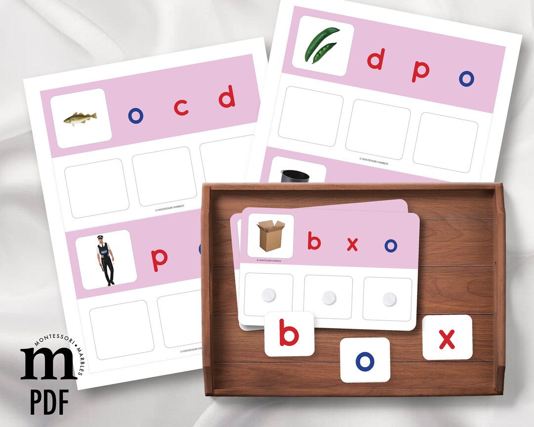 Montessori Pink Series Jumbled Word Cards for Short O - Etsy