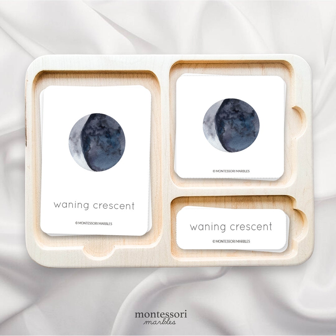 MOON PHASES Montessori Nomenclature Cards Montessori at Home Labelling ...