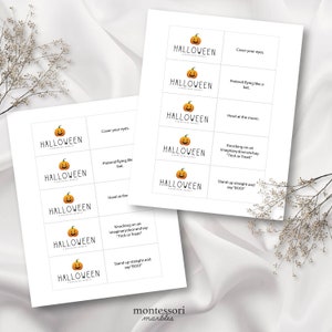 HALLOWEEN Action Cards Fun Games for Halloween Halloween - Etsy