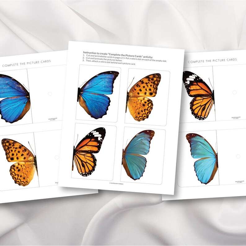BUTTERFLY Symmetry Puzzles Montessori Inspired Visual - Etsy