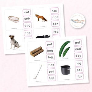 BUNDLE PACK Montessori Pink Series | Name the Objects Short A,E,I,O,U ...