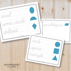 CURSIVE Geometric Shapes ,tracing and Vocabulary, Preschool ...