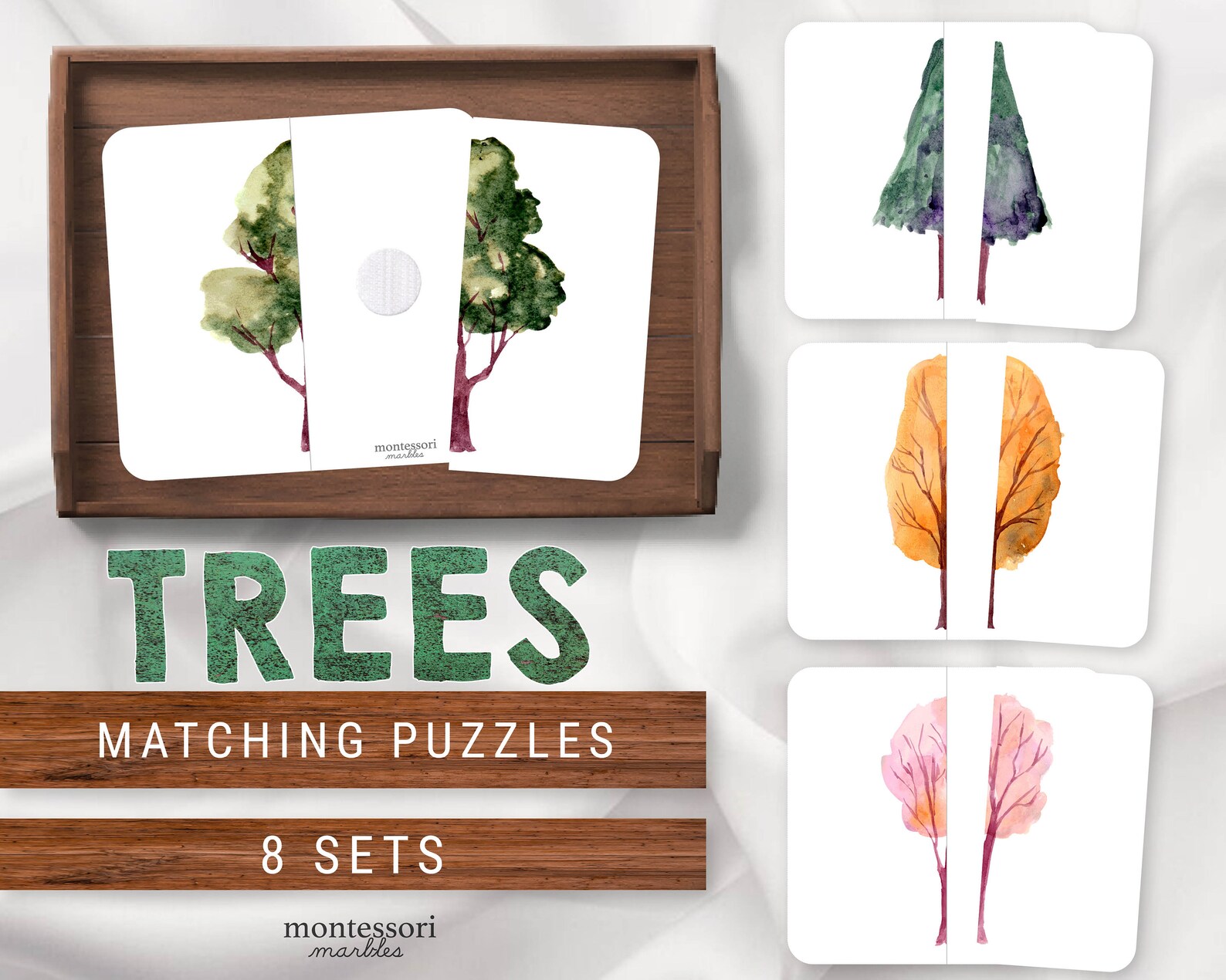 TREES Matching Puzzle Montessori Inspired Visual Skills - Etsy