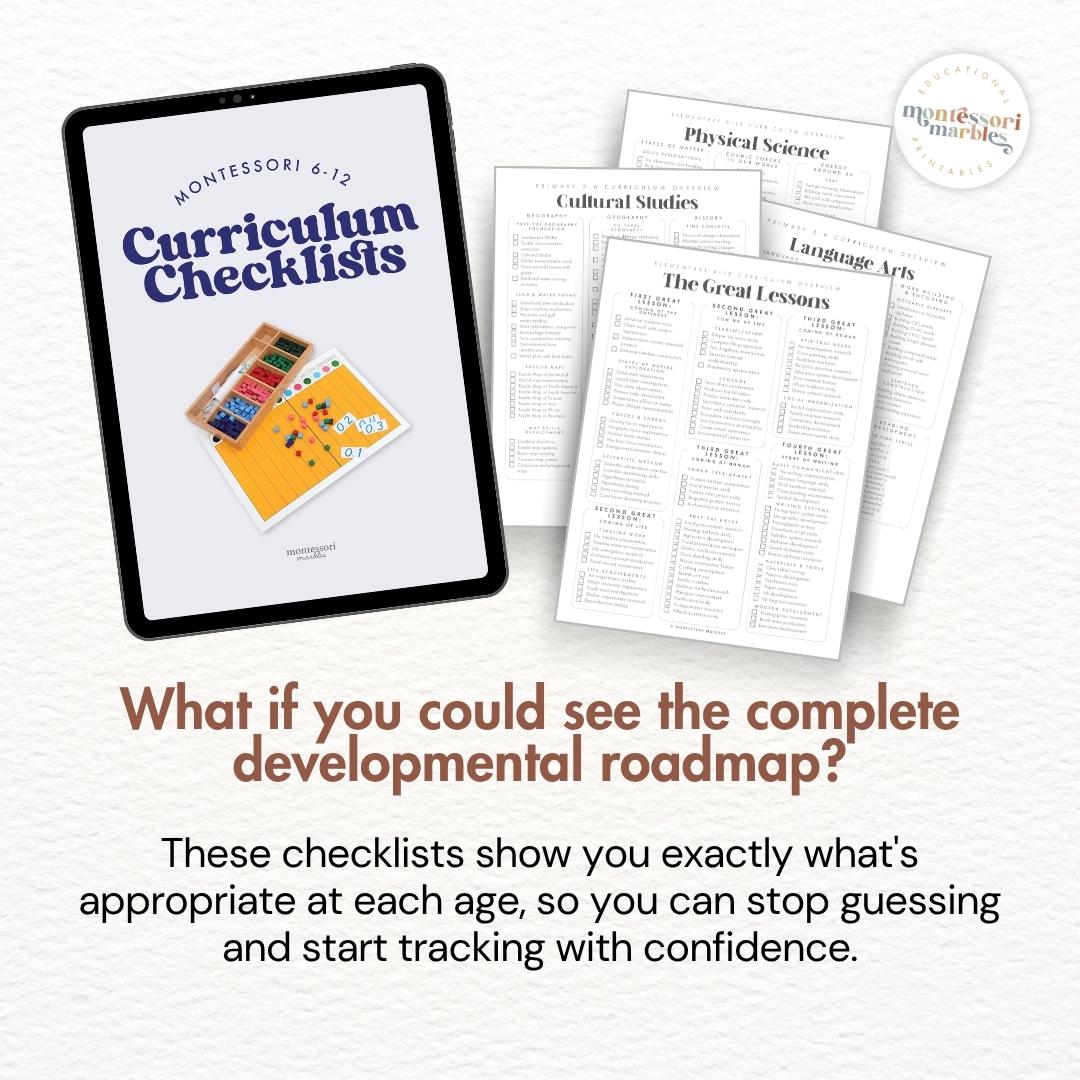 Montessori Curriculum Bundle Ages 3-12 | Preschool Checklist ...