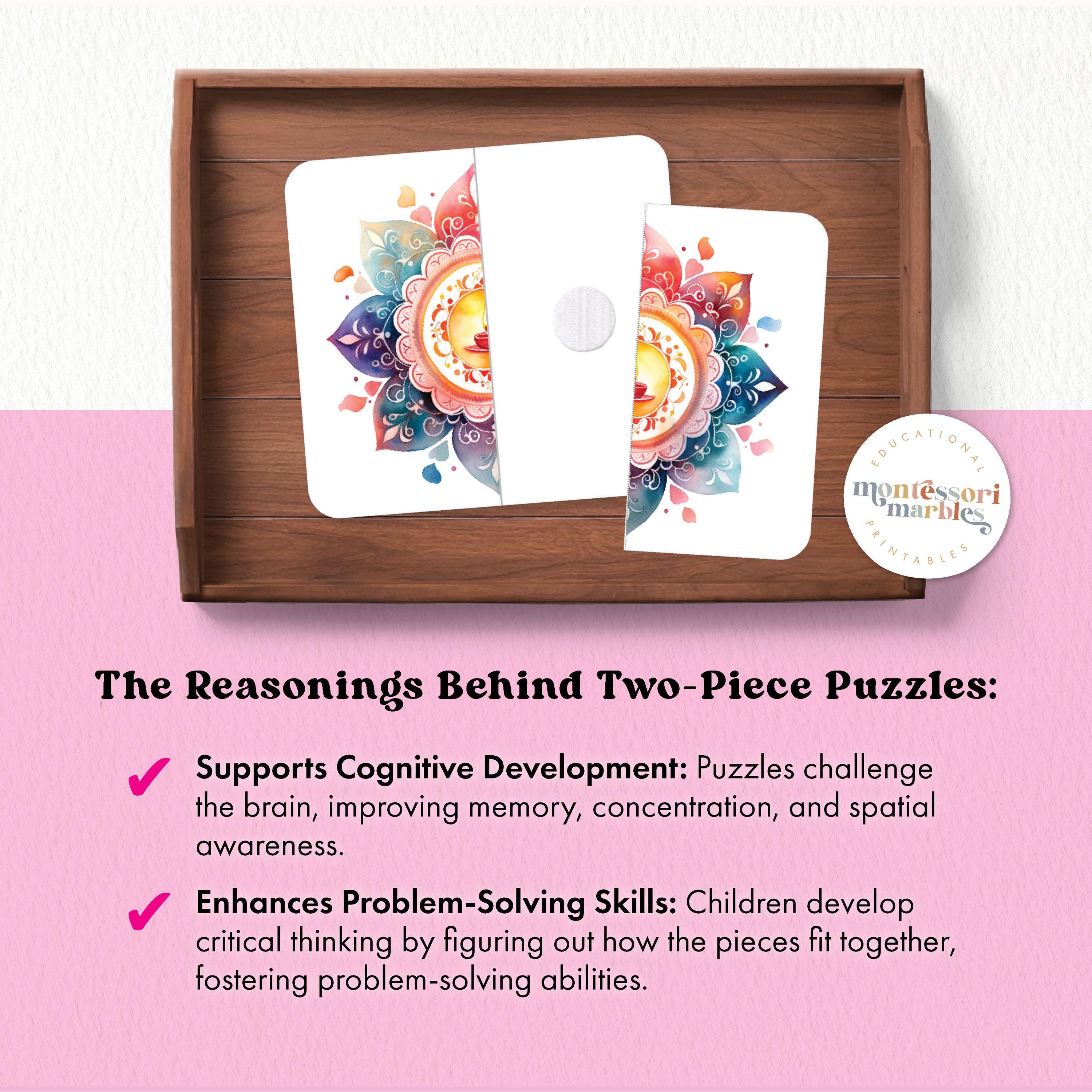 Diwali Rangoli Puzzle | Montessori Visual Discrimination Activity ...