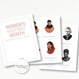 WOMENS HISTORY MONTH Nomenclature Cards | Famous Women in History ...