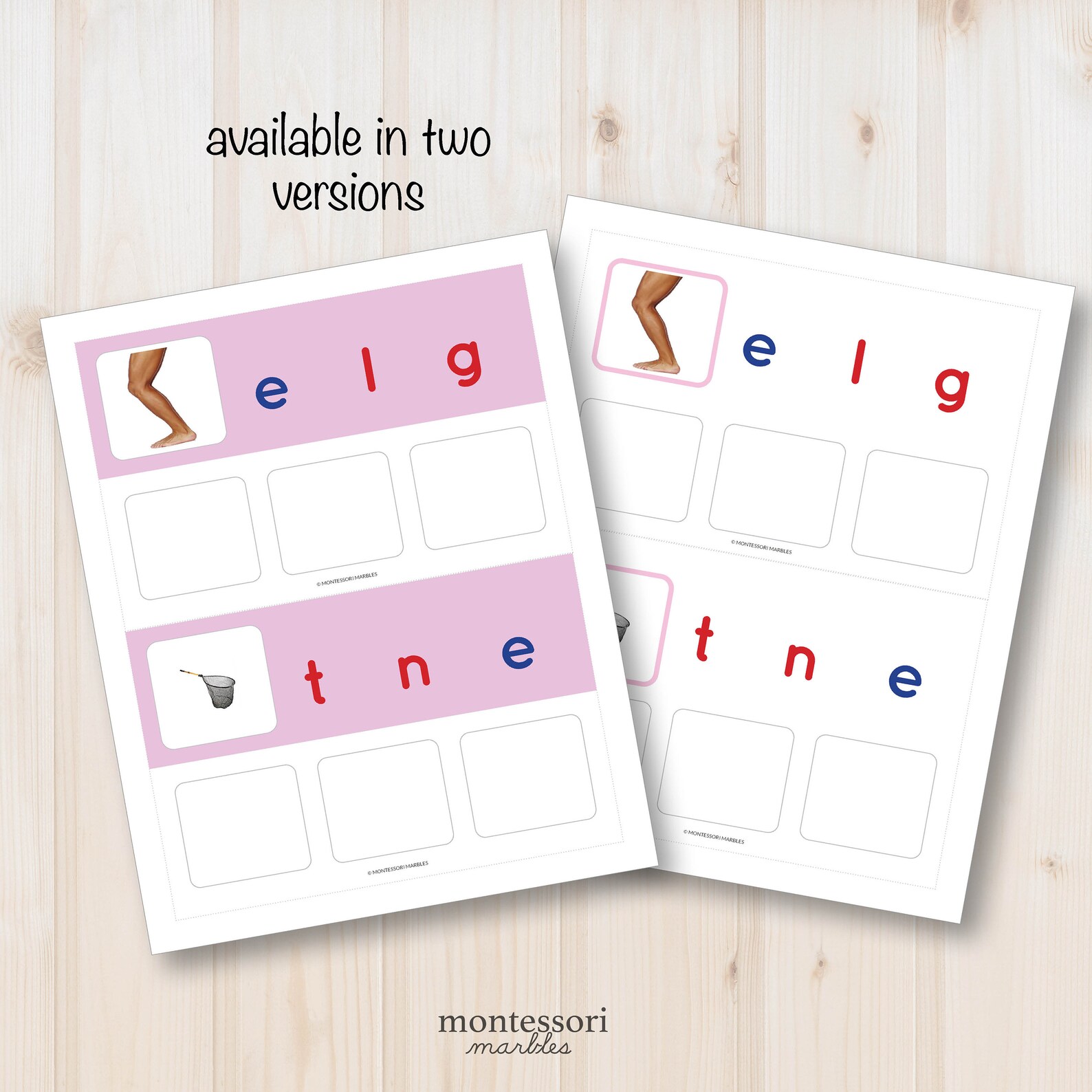 Montessori Pink Series Jumbled Word Cards for Short E - Etsy