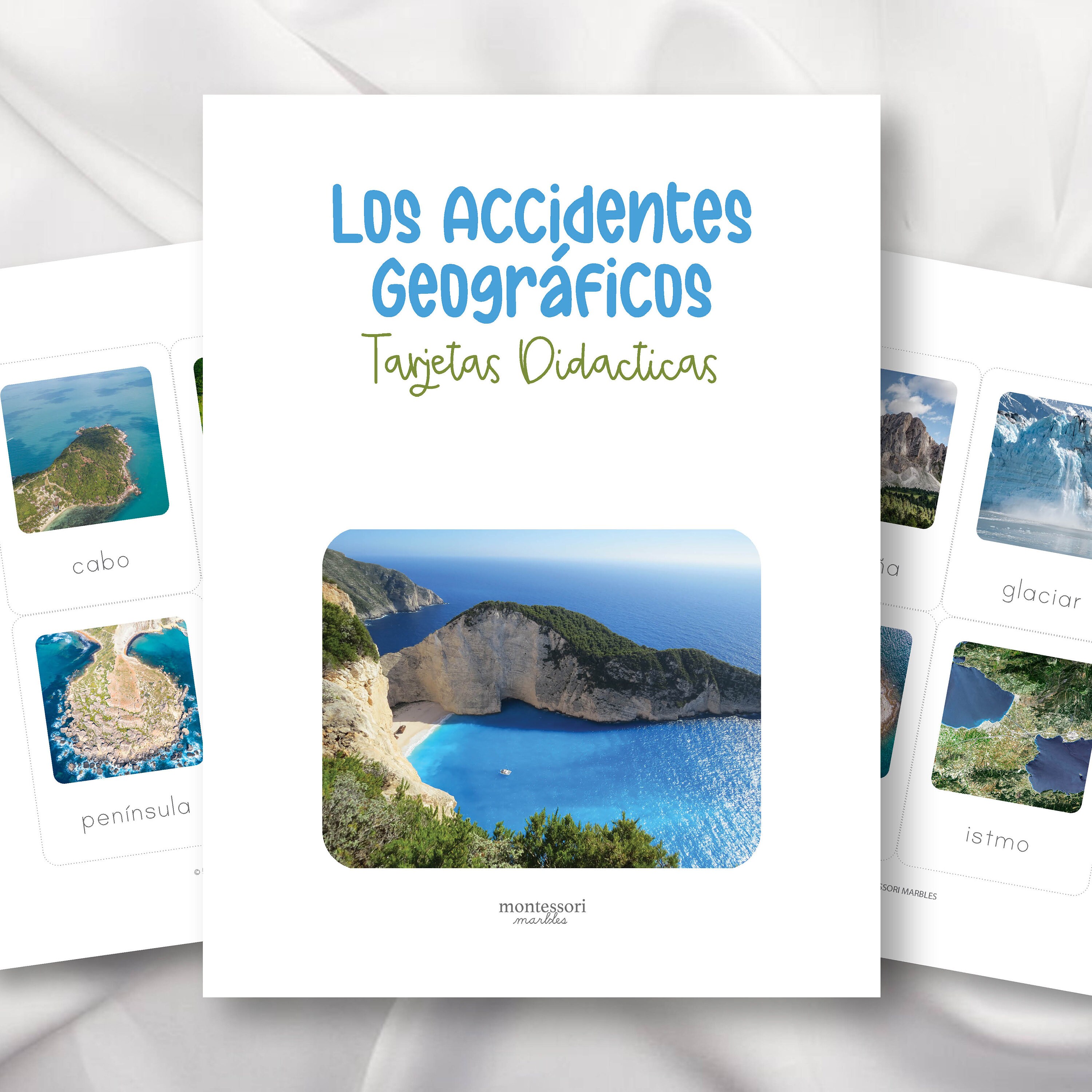 LANDFORMS Spanish Flash Cards Montessori Inspired Cards - Etsy