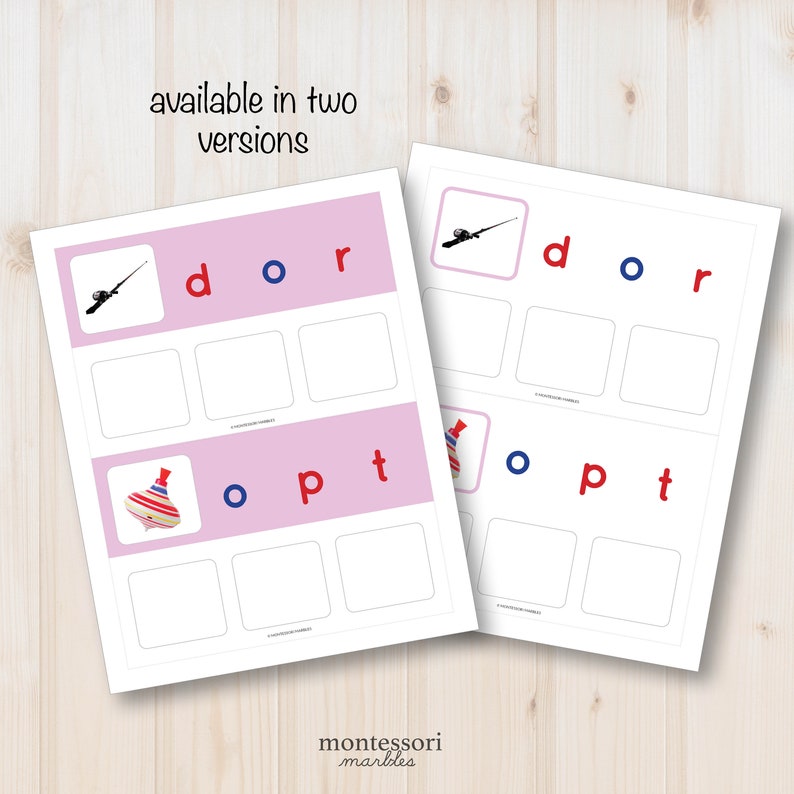 Montessori Pink Series Jumbled Word Cards for Short O - Etsy