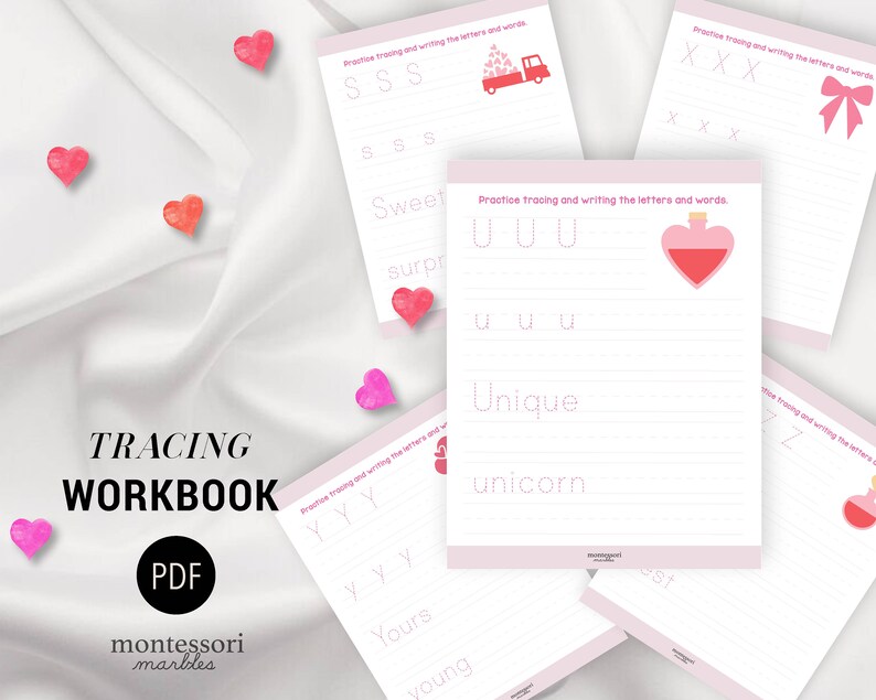 VALENTINE'S DAY Tracing Pages Handwriting Practice - Etsy