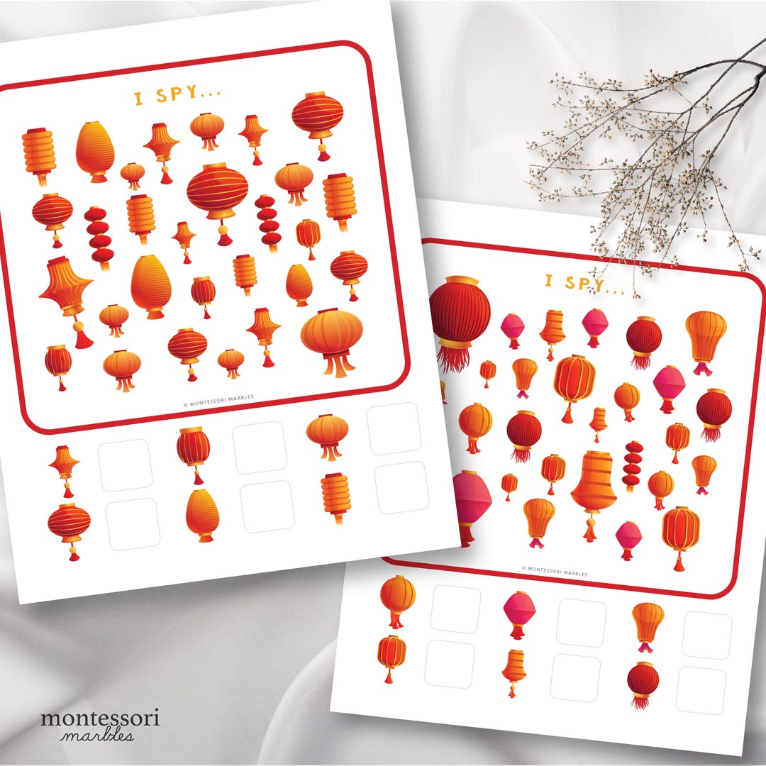 LUNAR NEW YEAR I Spy Activity Counting Lanterns Beginners - Etsy