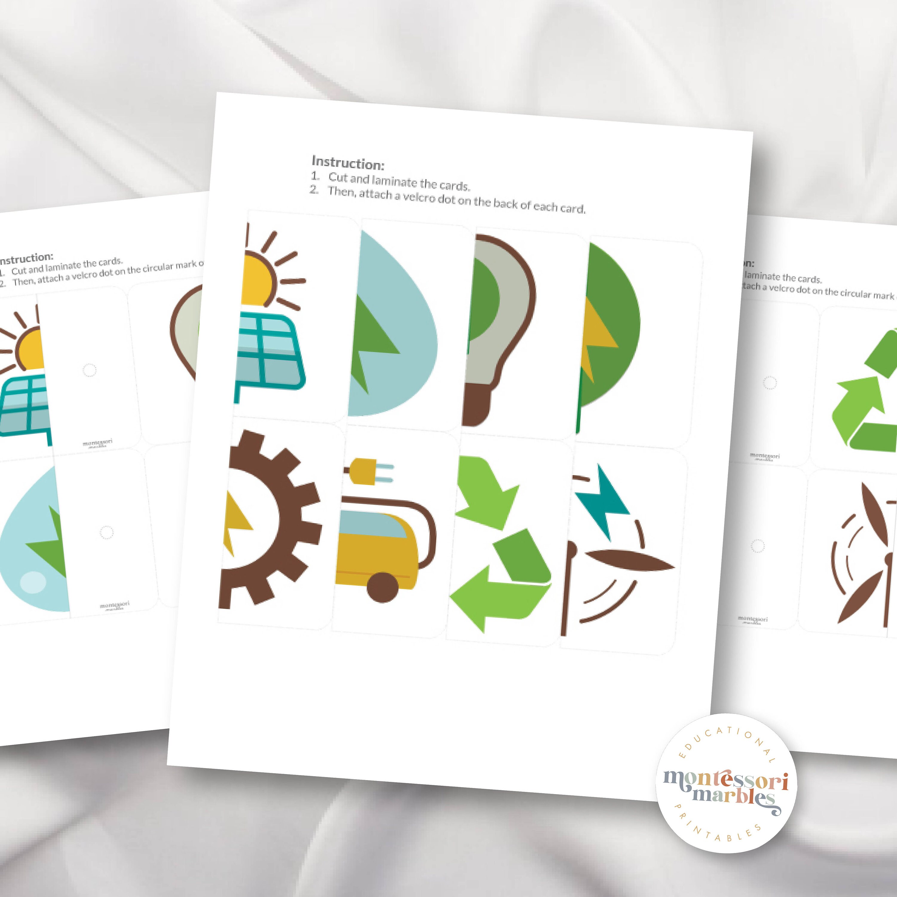 Earth Day Symmetry Matching Puzzle | Montessori Ecology Learning Cards ...