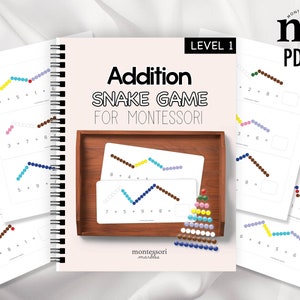 SNAKE GAME Addition Workbook Montessori Math Workbook Simple Addition ...