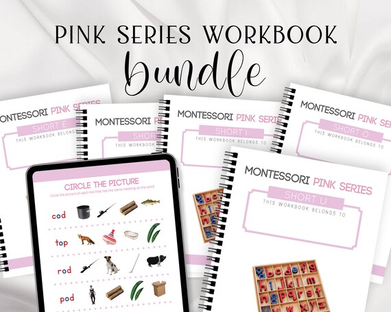 BUNDLE Montessori Pink Series Workbooks Short A E I O U CVC - Etsy